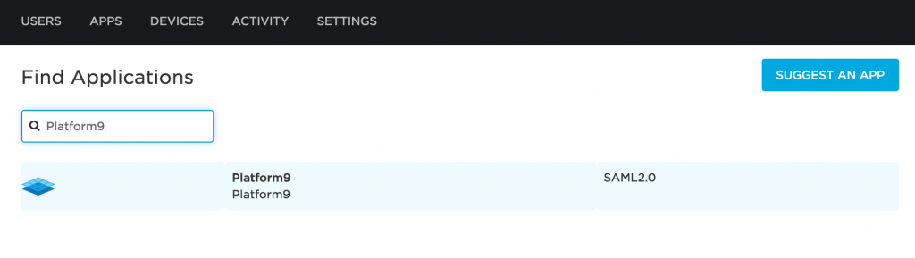 Single Sign-on with OneLogin - Platform9 Managed Openstack Docs