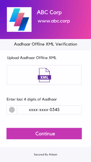 Aadhaar Offline XML - Attestr